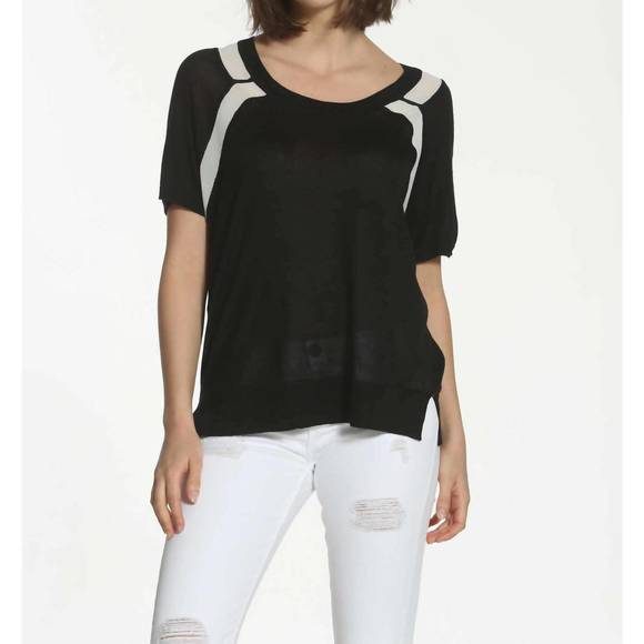 LABEL+THREAD | Tops | New Labelthread Sheer Trim Scoop Top In Black ...